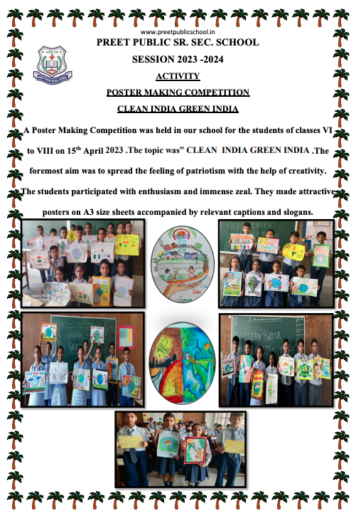 POSTER MAKING COMPETITION - VIAAN INTERNATIONAL SCHOOL